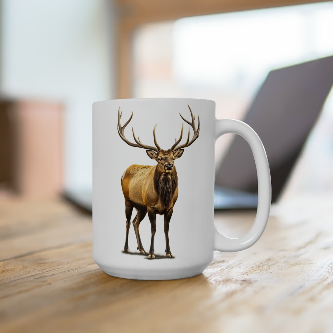 Golden Elk Large 15 Oz Coffee Mug - Etsy