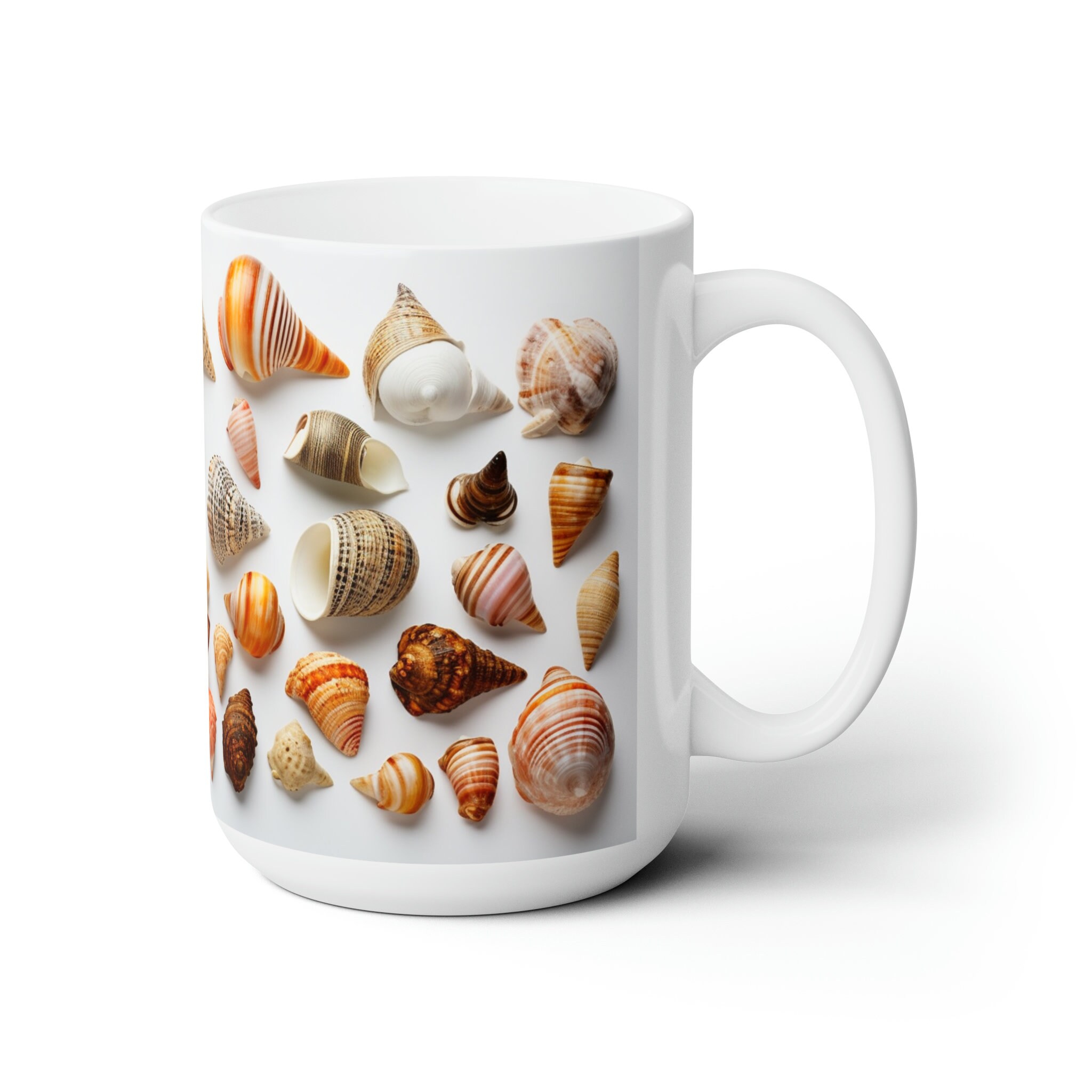 Assorted Seashells Beach Themed Large Ceramic Mug 15oz - Etsy
