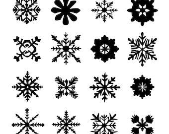 Christmas Snowflakes Silhouette SVG PNG JGP Collection Instant Digital ...
