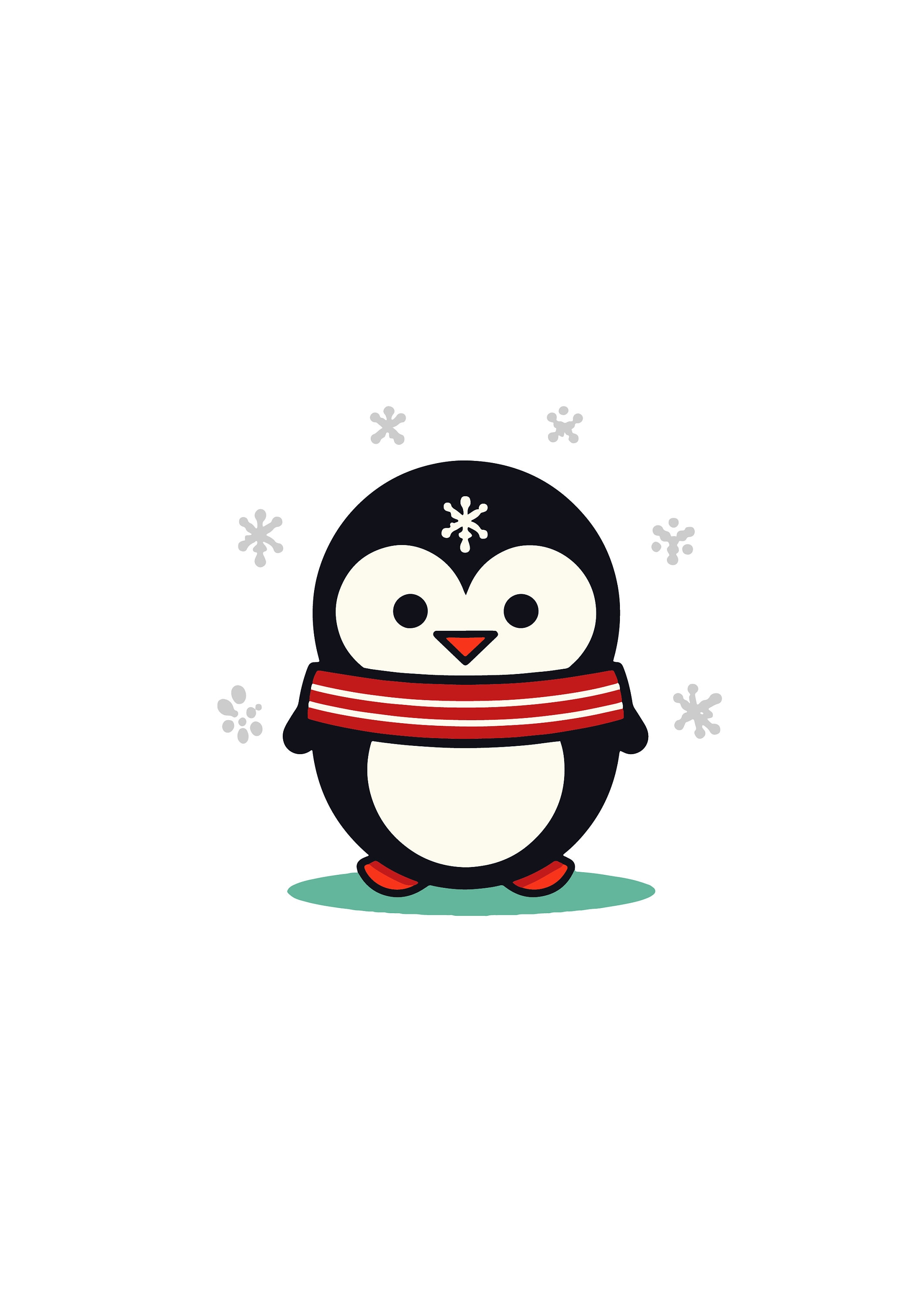 Christmas Penguin SVG PNG JGP Editable Vector Penguin Instant Digital ...