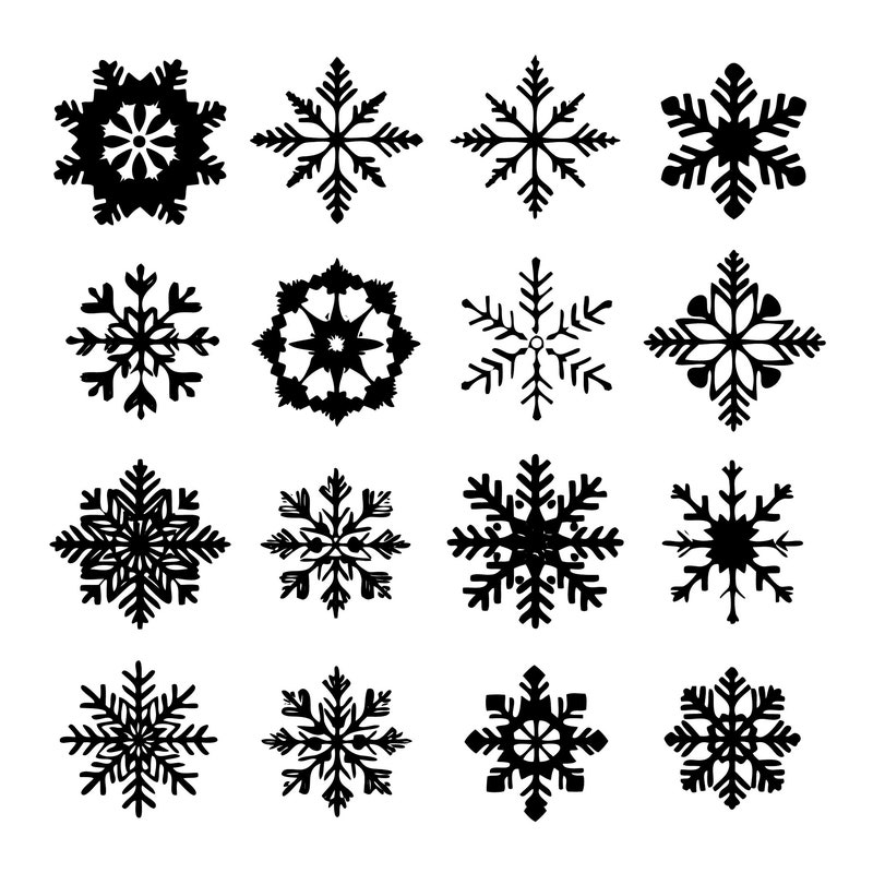 Snowflake Silhouette - Etsy