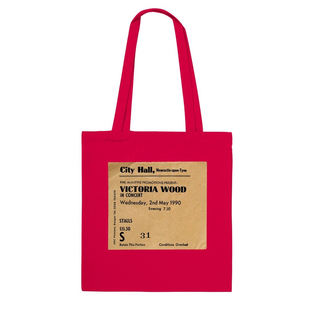 Victoria Wood Vintage Concert Ticket Classic Tote Bag - Etsy