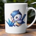 Chickadee Doing Origami Coffee Mug Cute Bird Gift Best Birthday Present ...