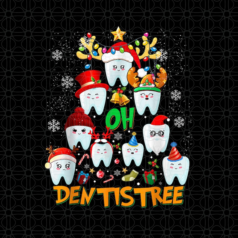 Oh Dentistree Png, Dental Christmas Png, Teeth Christmas Tree Png ...