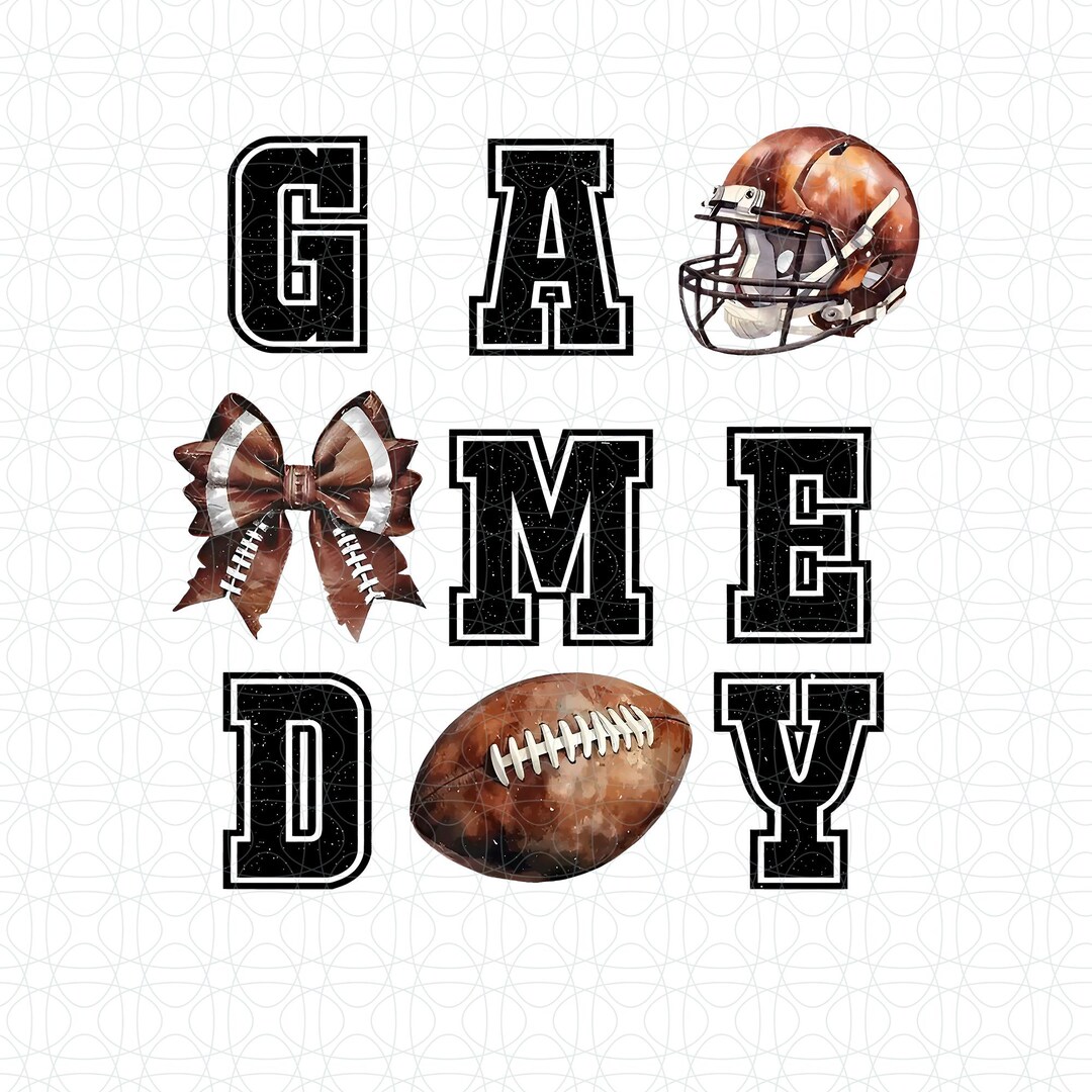 Coquette Football Png, Football Coquette Bow Png, Game Day, Fall ...