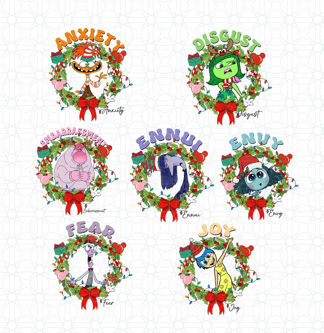 7 Christmas Inside Out Png Bundle Disney Inside Out Characters ...