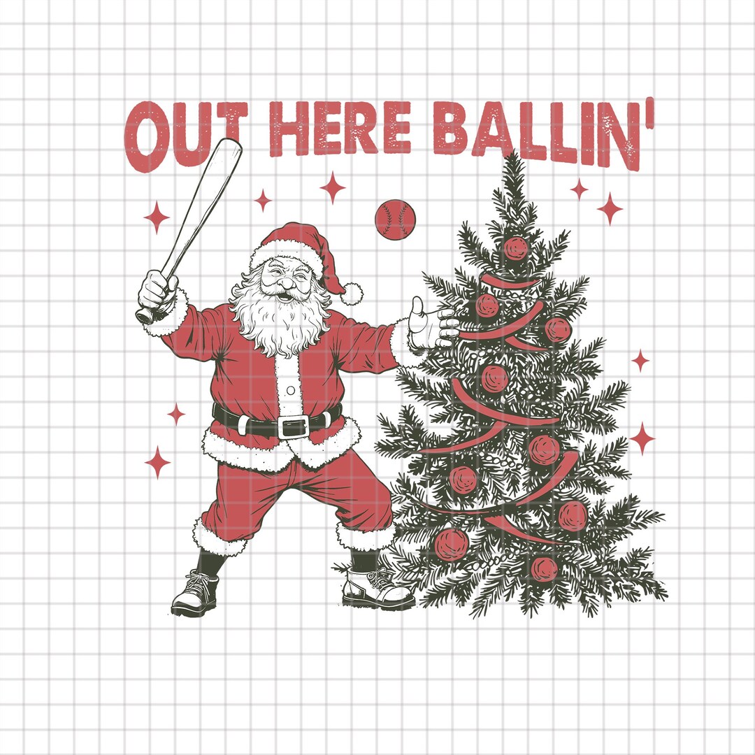 Out Here Balling Santa Playing Sport PNG, Santa Playing Volleyball ...