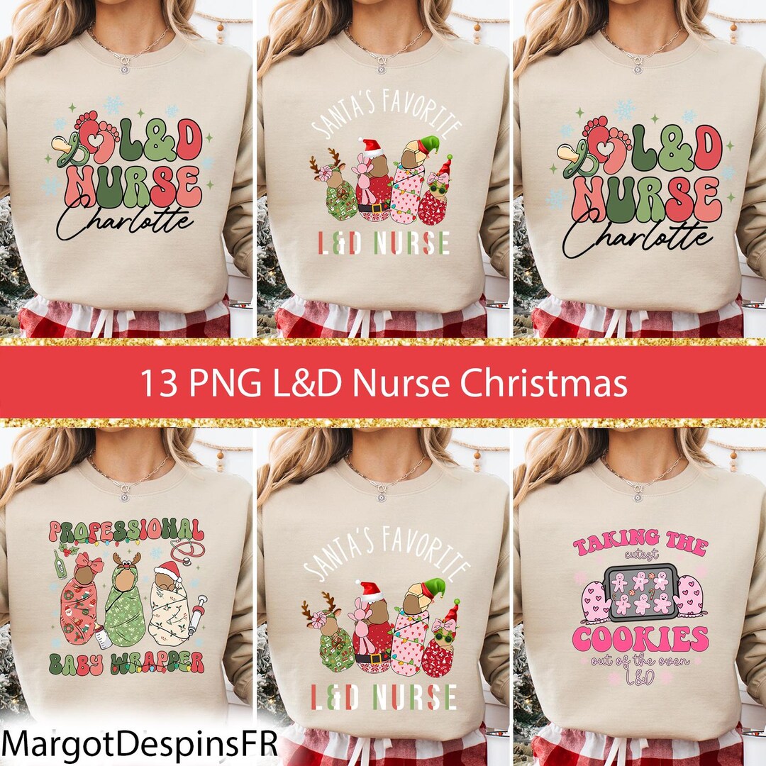 L&D Nurse Christmas Bundle Png, Labor and Delivery Crew Png, Christmas ...