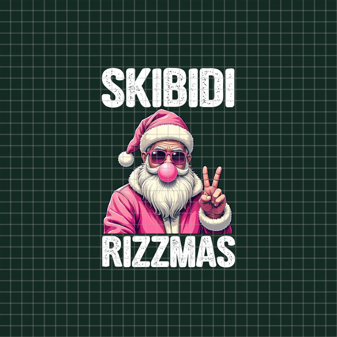 Skibidi Rizzmas Png, Merry Rizzmas Png, Santa Claus Rizz Png, Rude ...