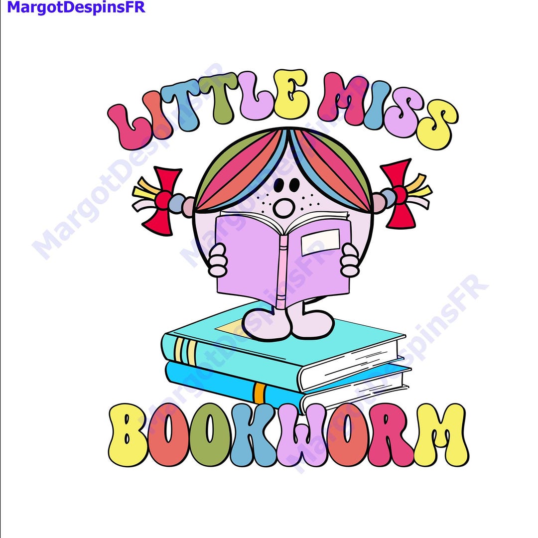 Little Miss Bookworm Png, 100 Days in the Books Png, Little Miss ...