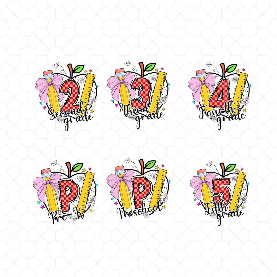Retro Apple Teacher Png Bundle, Teacher Shirt Png Bundle, Back to ...