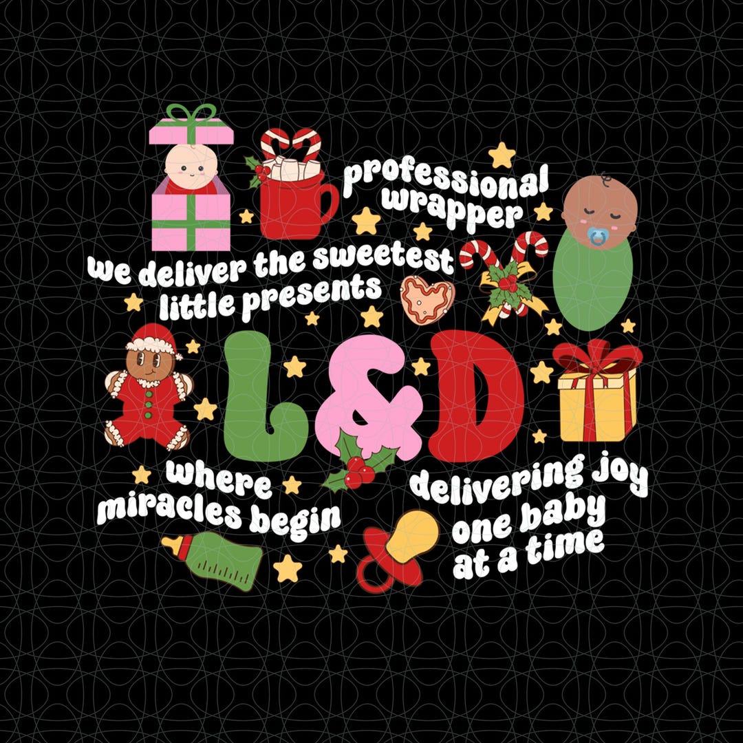 Labor and Delivery Nurse Christmas L D Nurse Xmas Party Png, Nurse ...