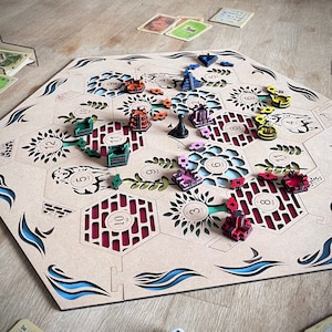 Hex Board Game Laser Cut Files lbrn2, SVG, DXF, AI - Etsy