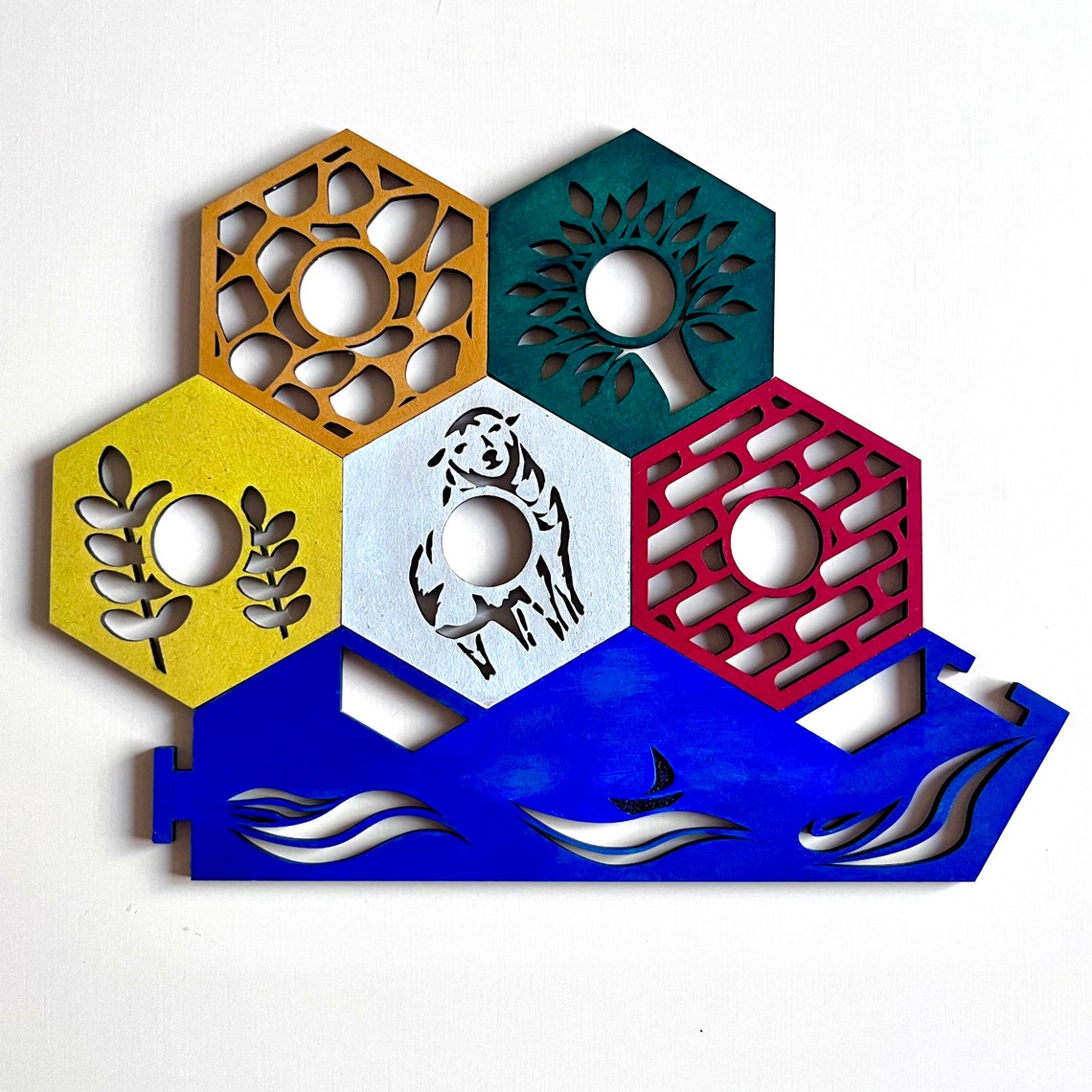 Hex Board Game Laser Cut Files lbrn2 SVG DXF AI - Etsy Australia