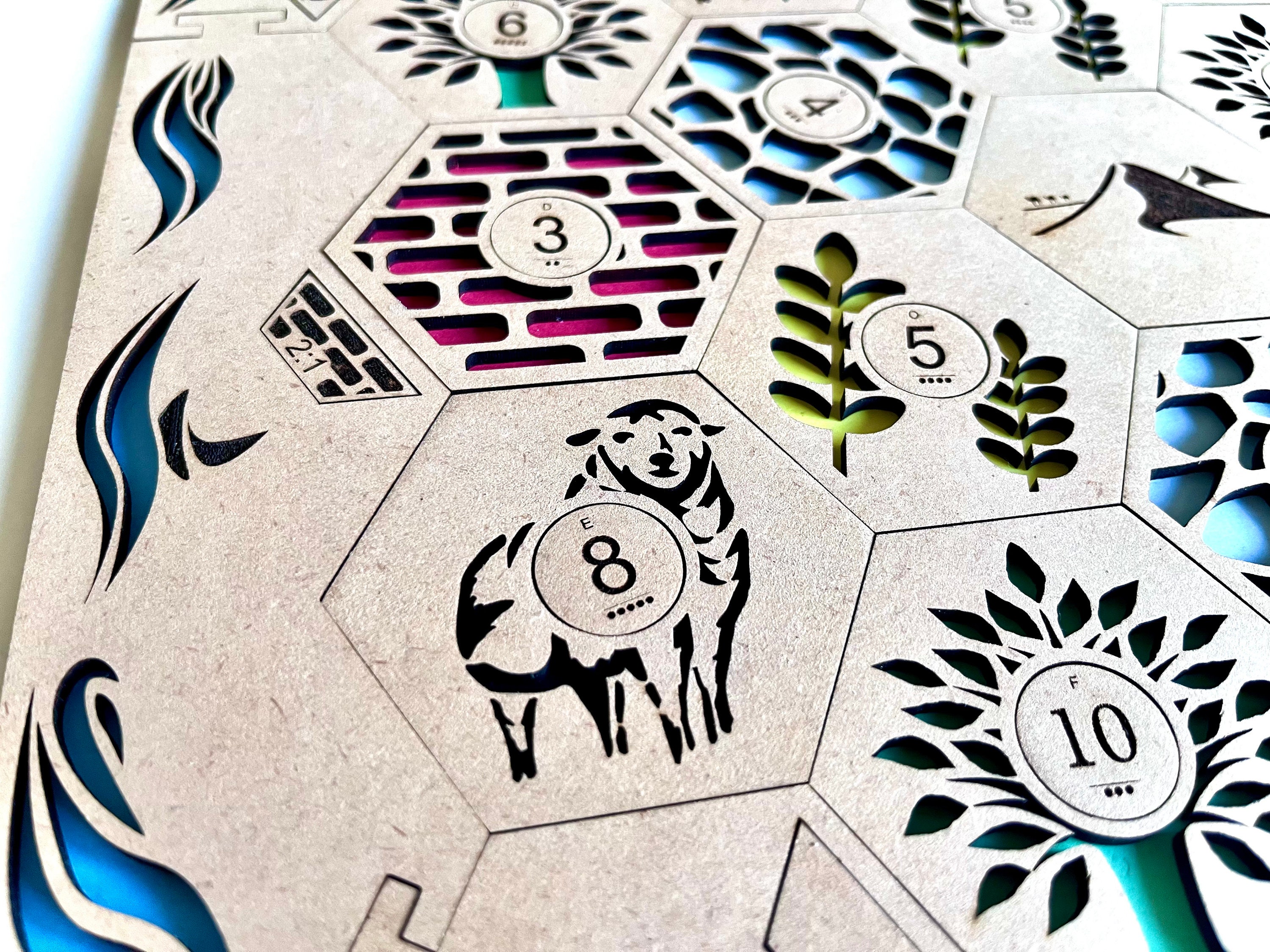 Hex Board Game - Laser Cut Files (lbrn2, SVG, DXF, AI) - Etsy