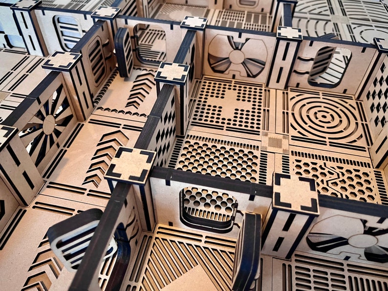 Modular Interior Terrain Set (walls, Floors, Doors) for Tabletop ...