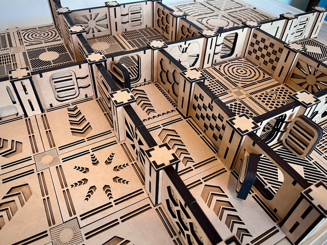 Modular Interior Terrain Set (walls, Floors, Doors) for Tabletop ...