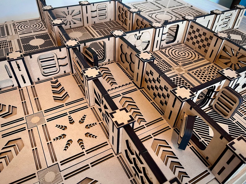 Modular Interior Terrain Set (walls, Floors, Doors) for Tabletop ...