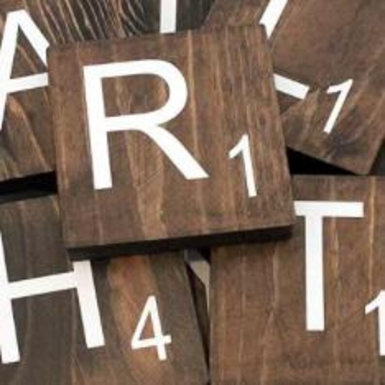 2 “ Natural Wood Scrabble Tiles, Letters, Alphabet Wall Tiles. - Etsy
