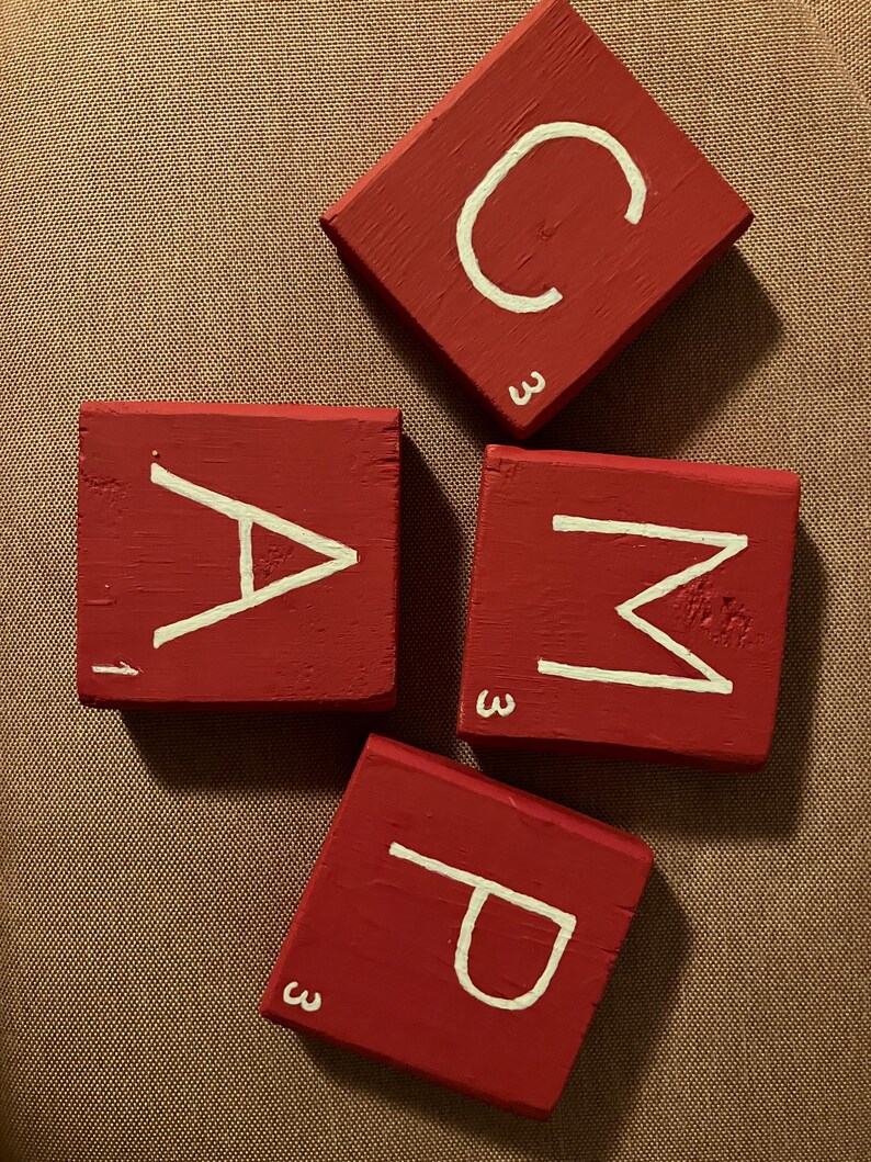 2 Natural Wood Scrabble Tiles, Letters, Alphabet Wall Tiles. - Etsy