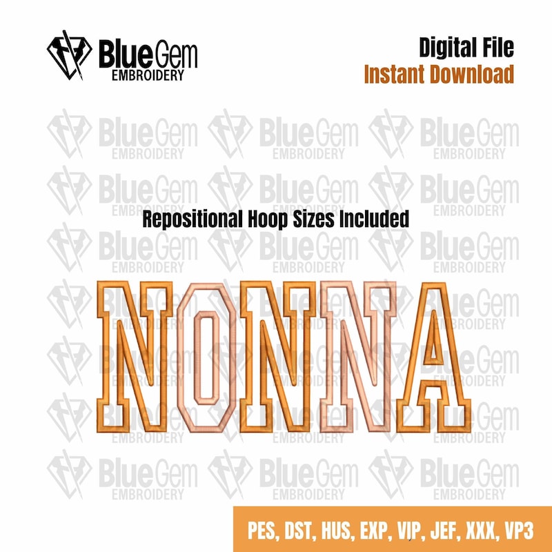 Embroidery File for Nonna - Etsy