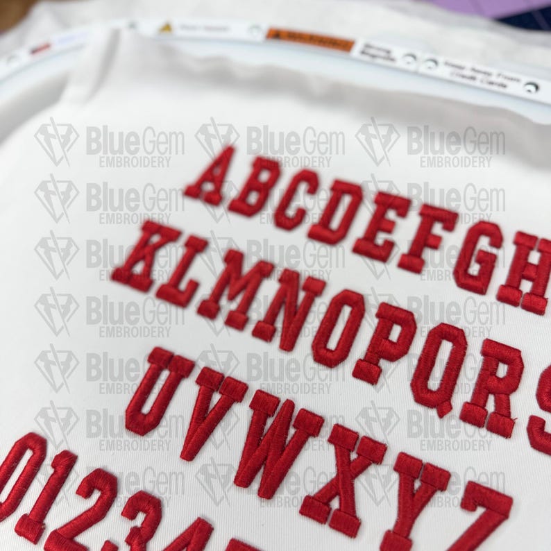 3D Puff Embroidery Font – Varsity Letters for Hats (digital Download ...