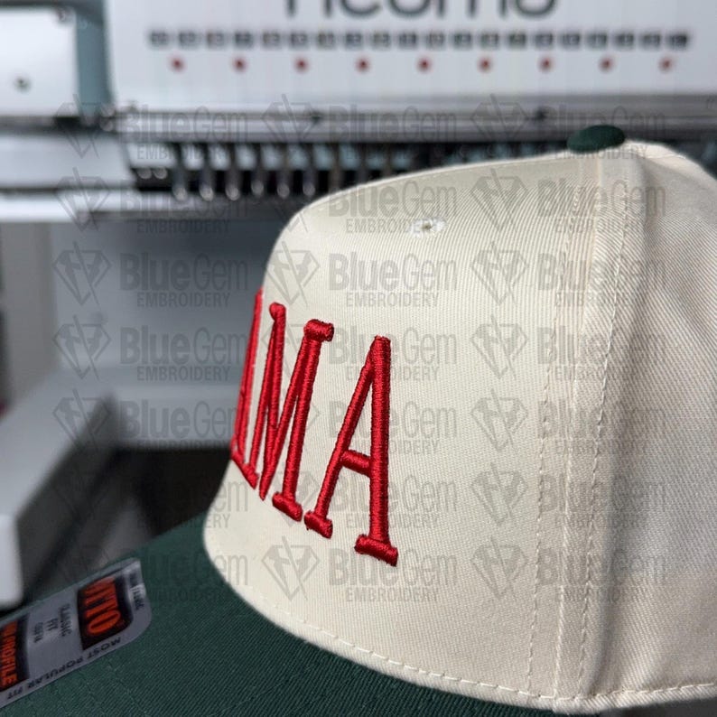 Mama Hat Embroidery Design - 3D Puff and Flat (instant Download) - Etsy