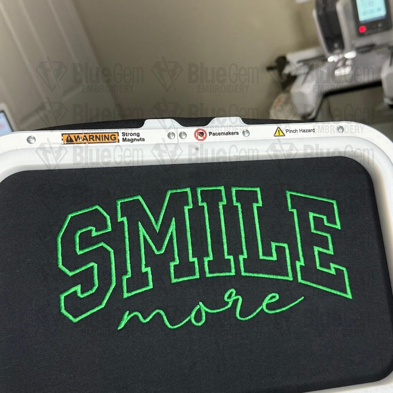 Custom Script Embroidery Applique Design: Split or Standard Sizes (2 ...