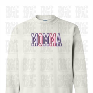 Momma Applique Embroidery Design: Repositional Hoop Sizes (digital ...