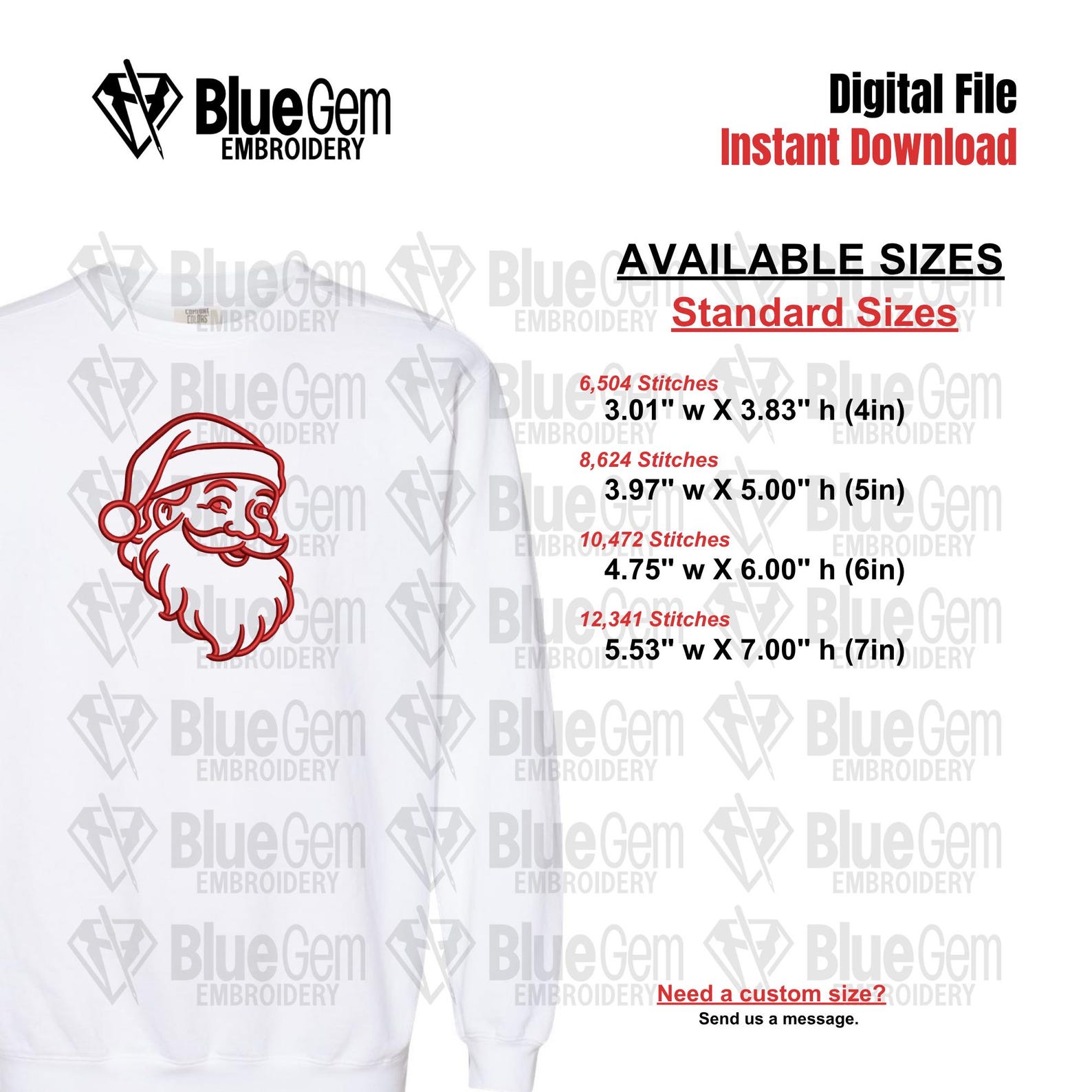 Vintage Santa Face Embroidery Design: 4 Sizes (digital File) - Etsy