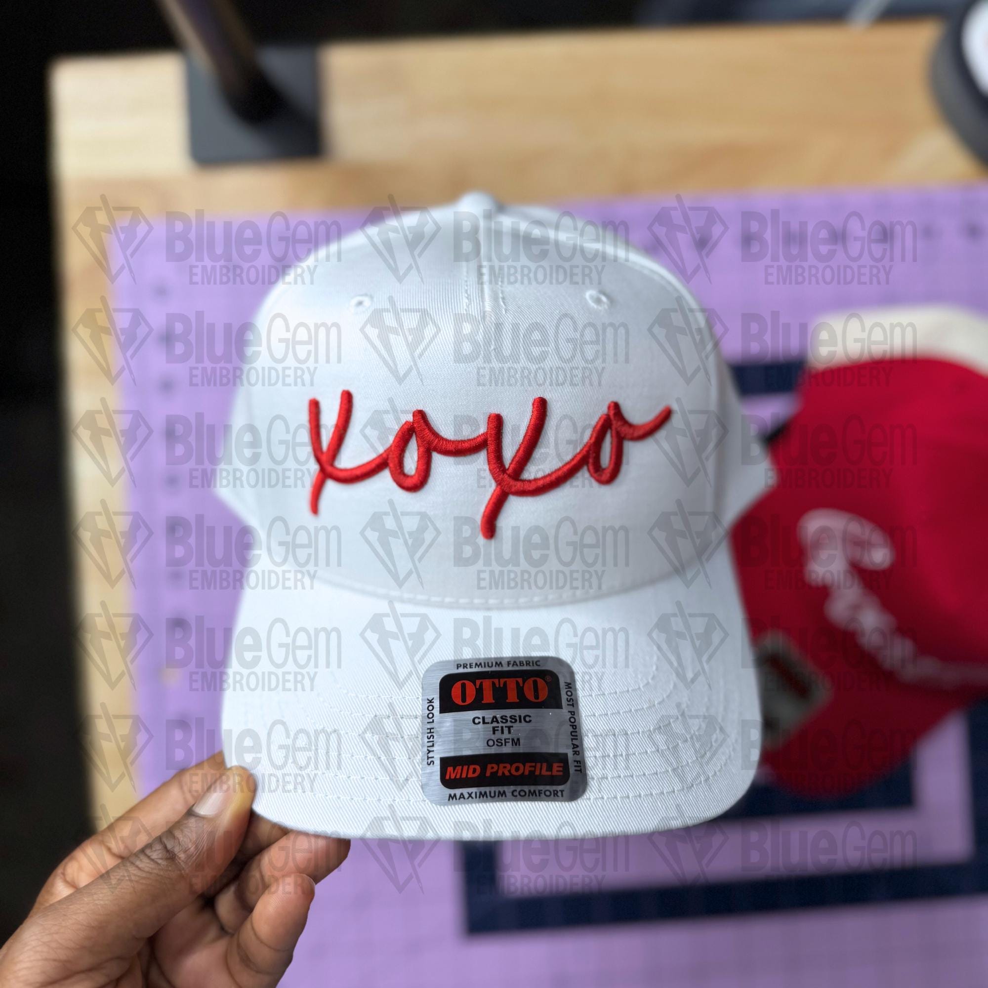XOXO Hat Embroidery Design: 3D Puff and Flat Design, Valentines Day ...