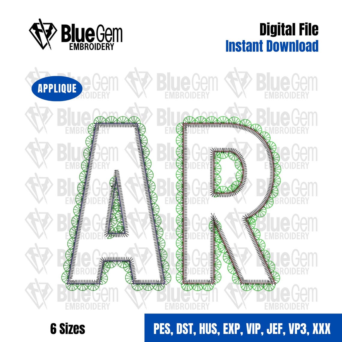 Lace AR Applique Embroidery Design – Arkansas Applique, Zigzag Stitch ...