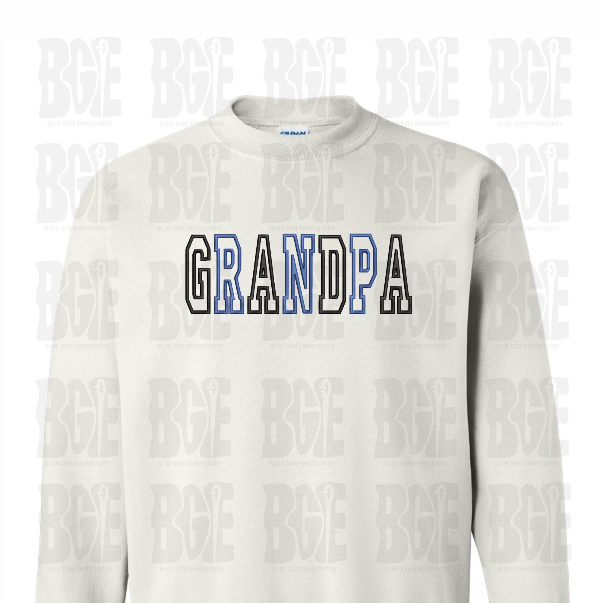 Grandpa Applique Embroidery Design: Split Sizes (instant Download) - Etsy
