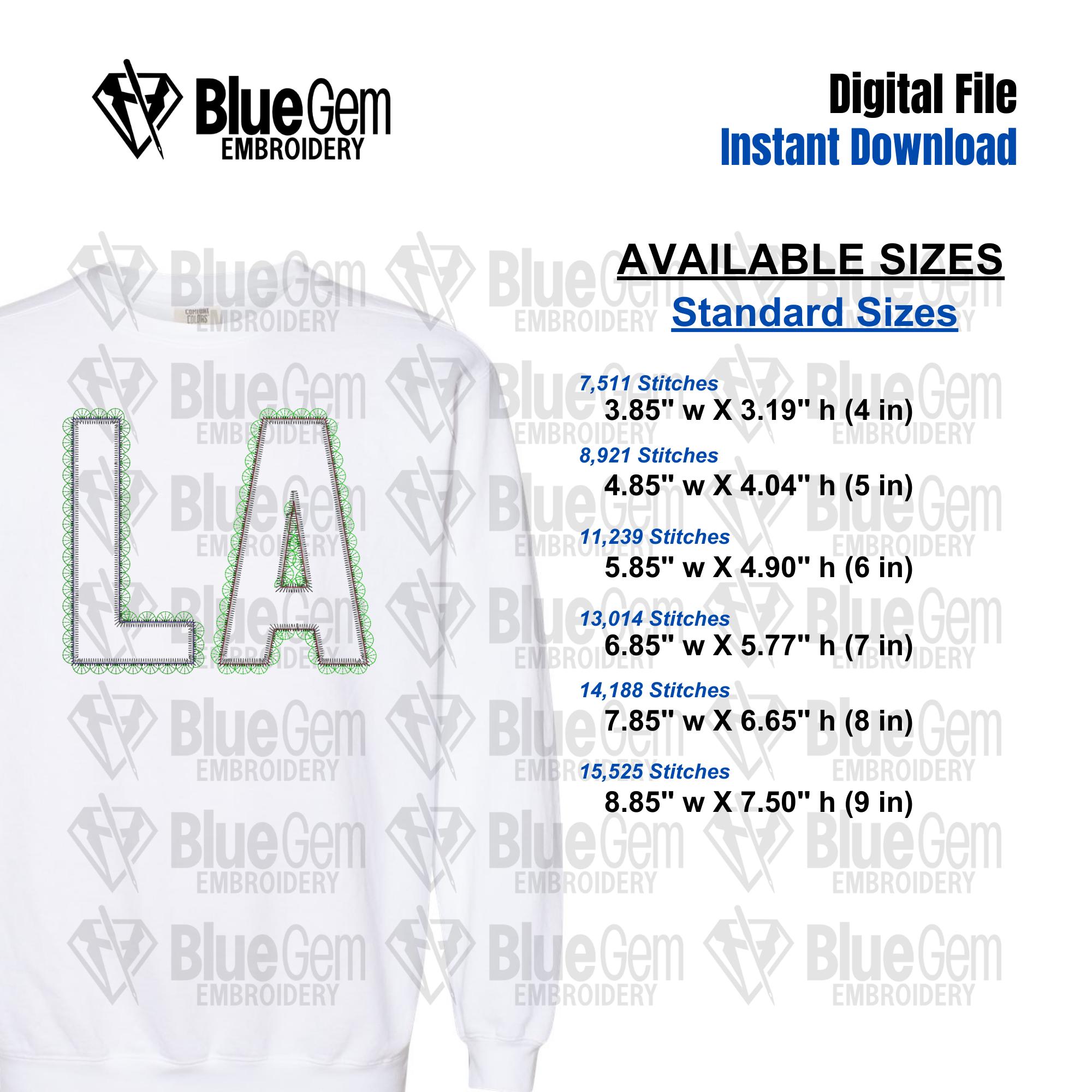 Lace LA Applique Embroidery Design – Louisiana Applique, Zigzag Stitch ...