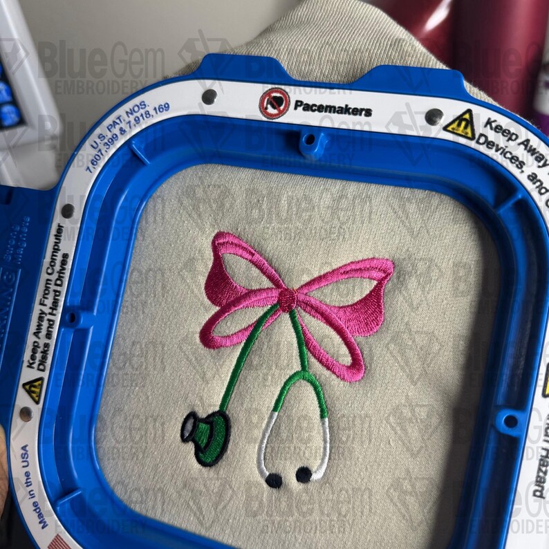 Nurse Stethoscope Embroidery Design: Coquette Butterfly, 3 Sizes ...