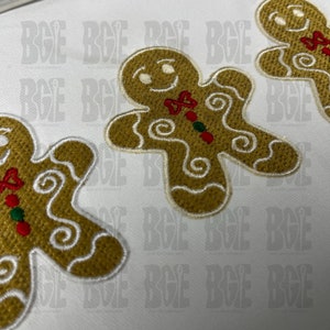 Christmas Cookies Embroidery Design, Gingerbread Men Embroidery Design, Christmas Embroidery ...