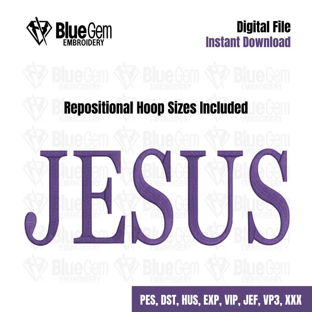 Jesus Embroidery Design: Christian Pattern (instant Download) - Etsy