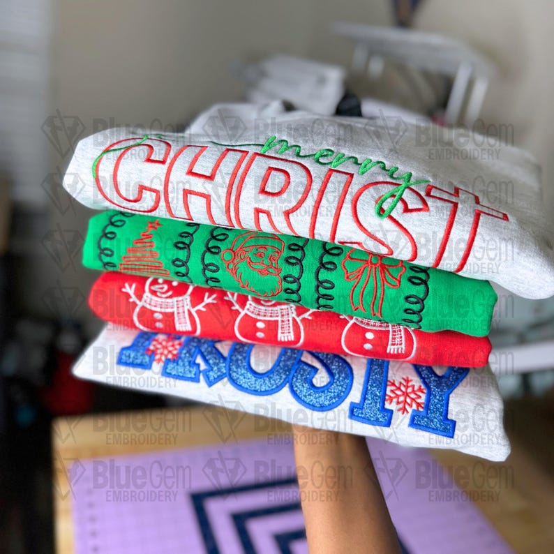 Merry 3D Puff Embroidery Design: Christmas Design, Split Sizes Included ...