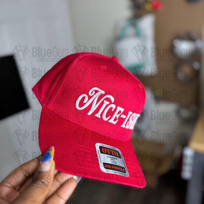 Nice-ish Hat Embroidery Design - 3D Puff & Flat (instant Download) - Etsy