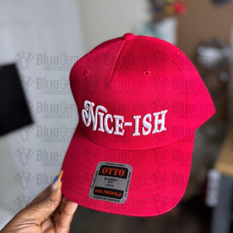 Nice-ish Hat Embroidery Design - 3D Puff & Flat (instant Download) - Etsy