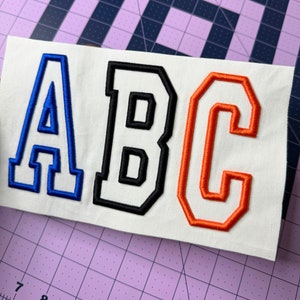 3D Puff Embroidery Font, Varsity 3D Puff Foam Outline, Athletic ...
