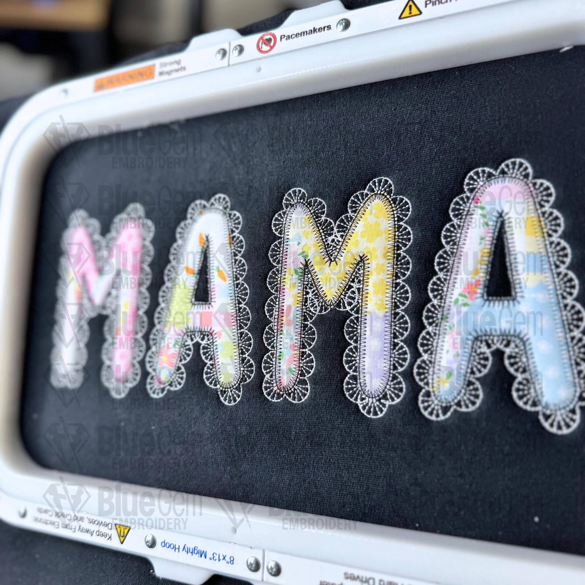 Lace Mama Applique Embroidery Design – Zigzag, 5 Sizes (instant ...