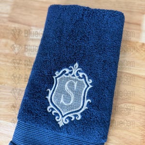 Vintage Embossed Monogram Embroidery Design: A-Z Towel Letters (digital ...