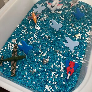 Airplane Sensory Rice Filler - Pasta Sensory Filler - Airplane Sensory ...