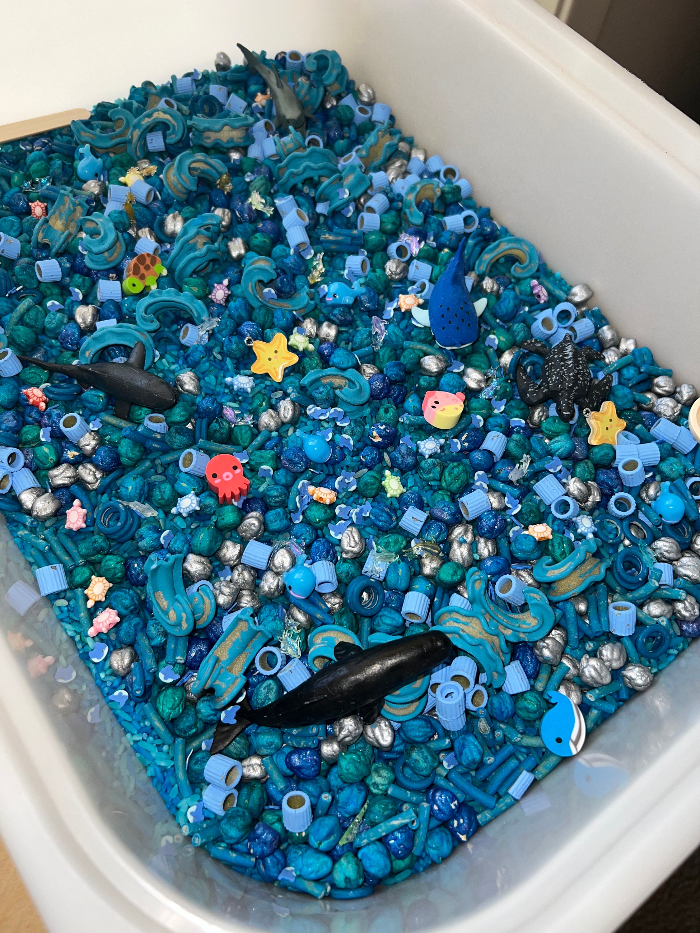 Ocean SCENTED Ocean Rice Sensory Filler - Etsy