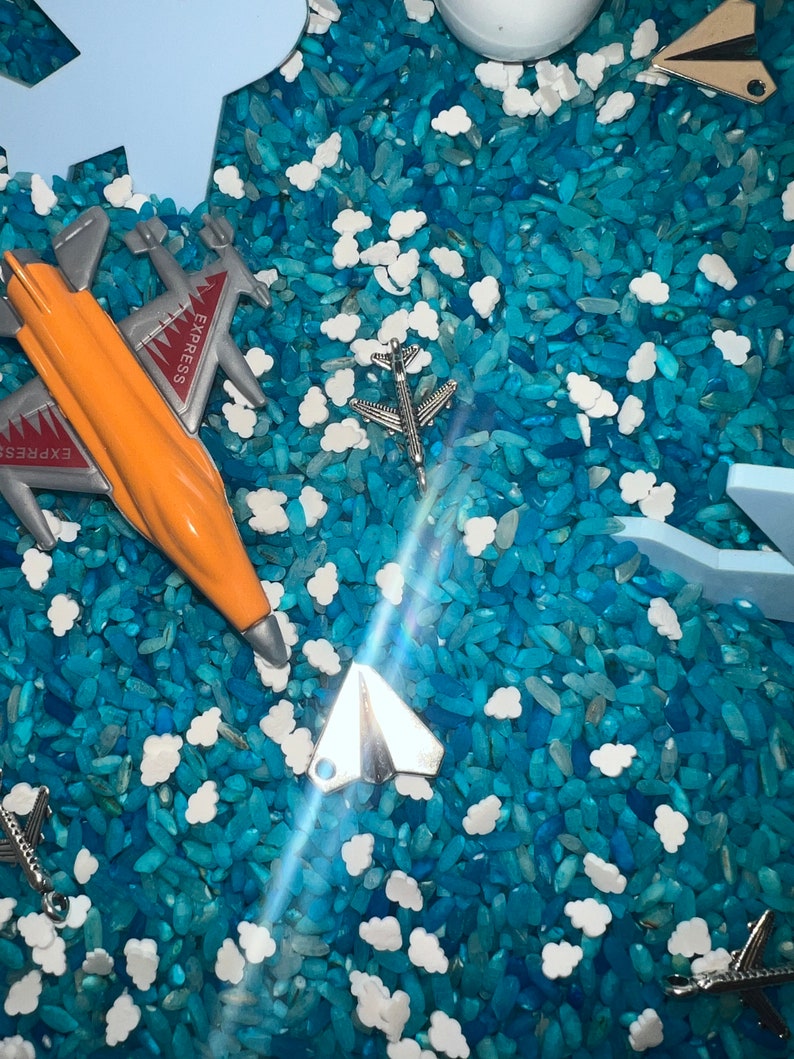 Airplane Sensory Rice Filler - Pasta Sensory Filler - Airplane Sensory ...