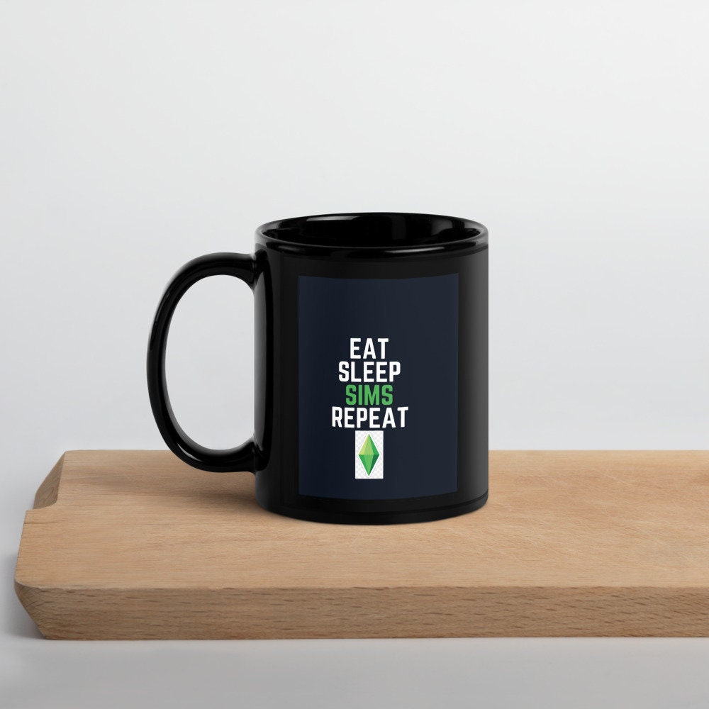 Black Glossy Sims 4 Mug - Etsy