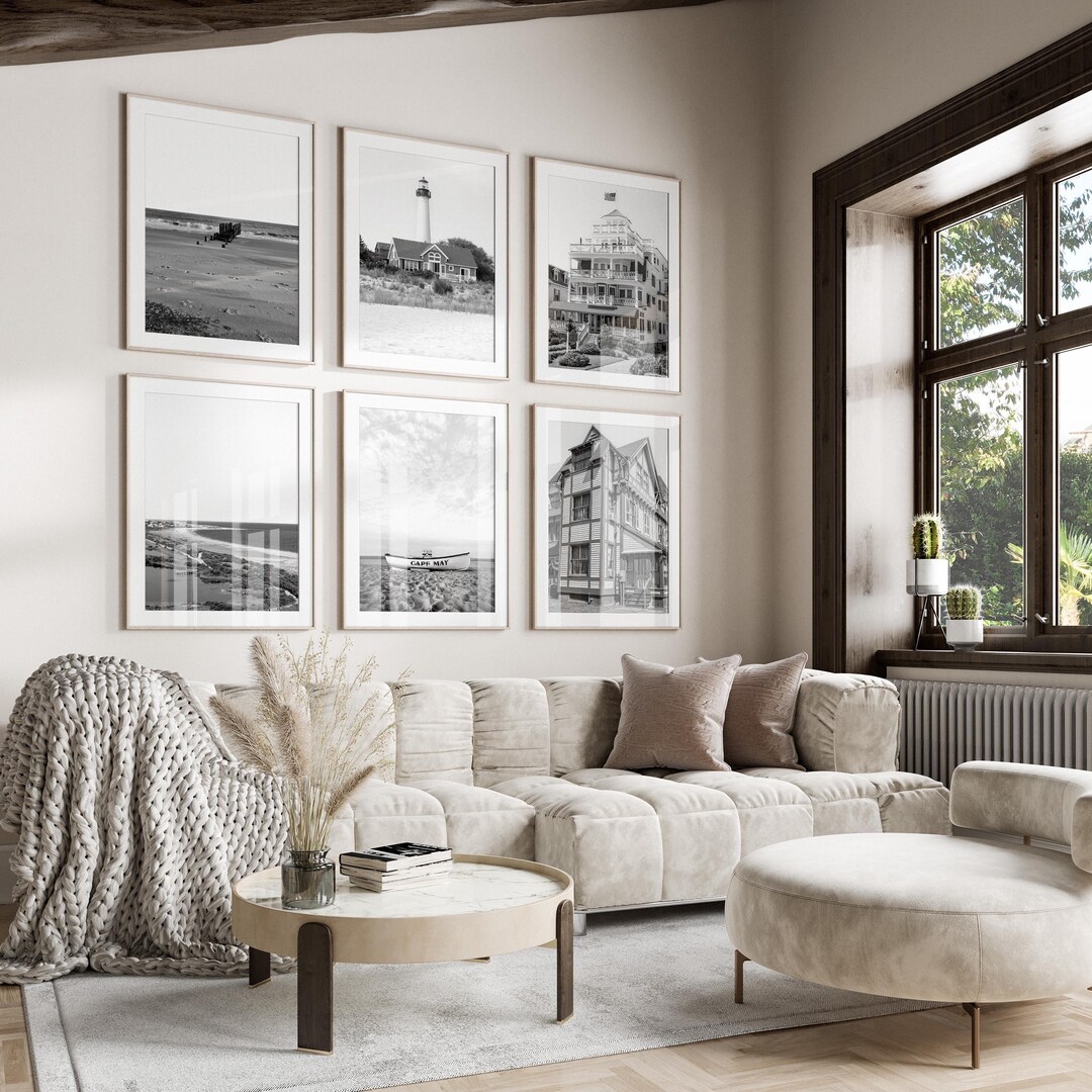 Cape May Black & White Wall Art Set of 6, New Jersey Prints, Instant ...