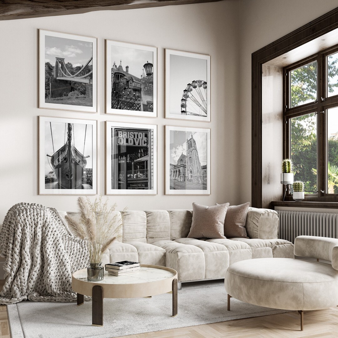 Bristol Black & White Wall Art Set of 6, Bristol Prints, Instant ...