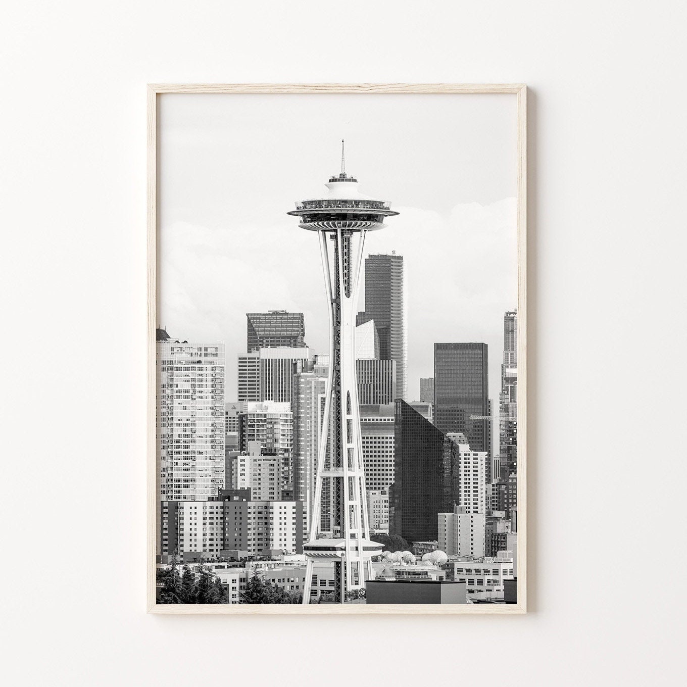 Seattle Black & White Wall Art Set of 6, Seattle City Prints, Instant ...